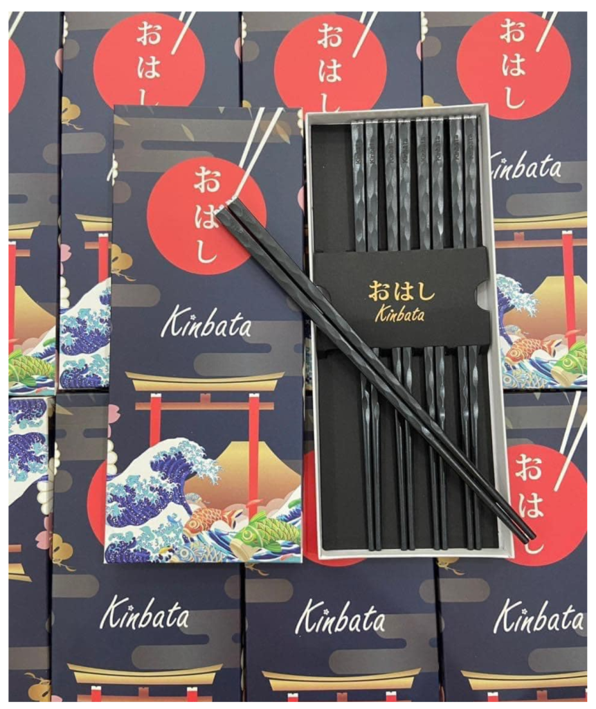 Bộ 5 đôi đũa sợi thuỷ tinh Kinbata cá Koi cao cấp kháng khuẩn Nhật Bản ...